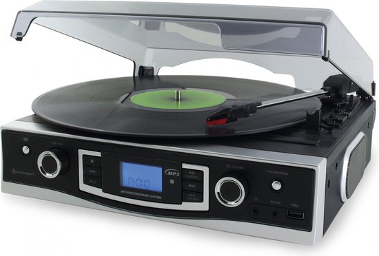 Soundmaster PL525 Platenspeler met radio en USB en encoding functie | bol