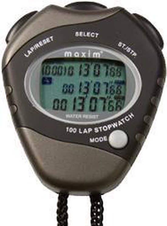 Maxim Stopwatch 500 Donker Grijs 9 Functies/kenmerken | bol.com