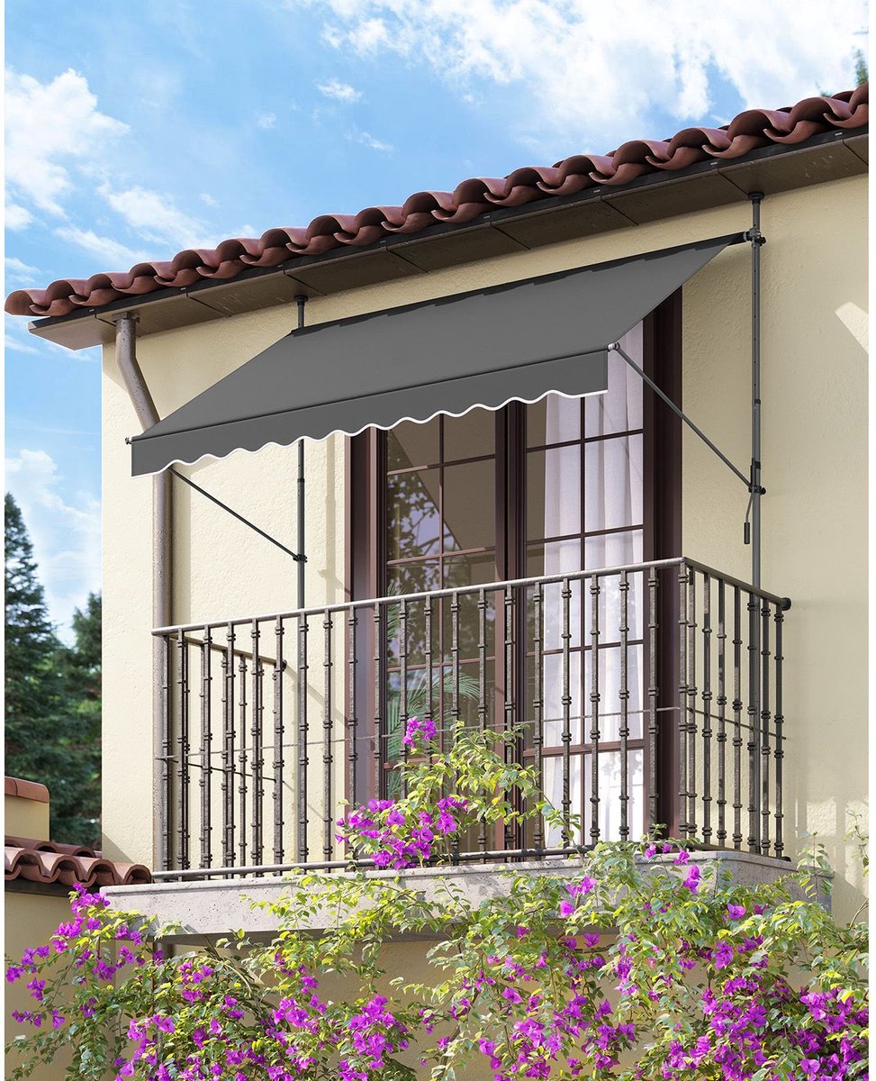 Zonnescherm Abby - Handmatig - Zonnescherm - Voor Terras, tuin of ...