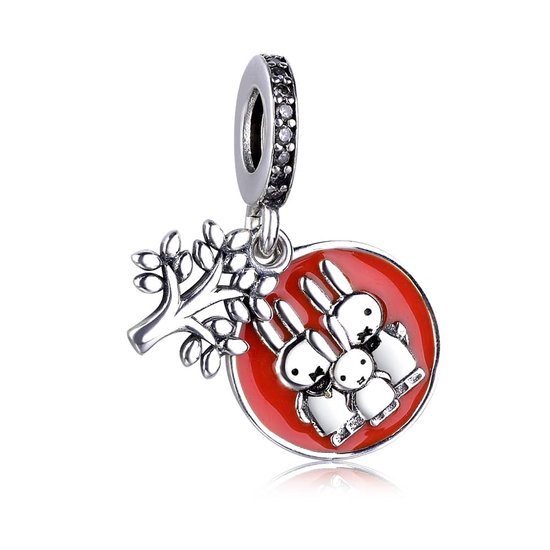 Nijntje - Breloques en argent - Charm arbre généalogique Miffy - Avec ...