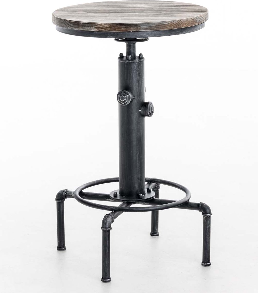 Statafel retro - In hoogte verstelbaar - Rond - Bartafel voor Binnen & Buiten - Metaal... | bol.com