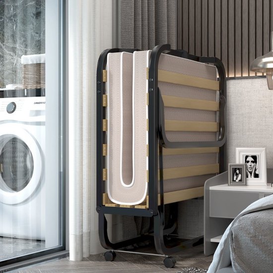 Coast Vouwbed - Logeerbed - Met Matras - Inklapbaar en Rijdbaar - 190 x ...