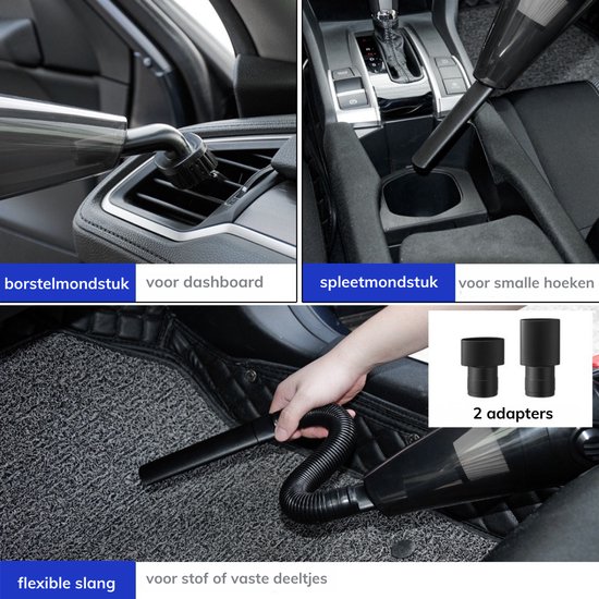 Snoer Auto Stofzuiger - Handheld 4000Pa - 12V Hoog Zuigkracht - Sterke ...
