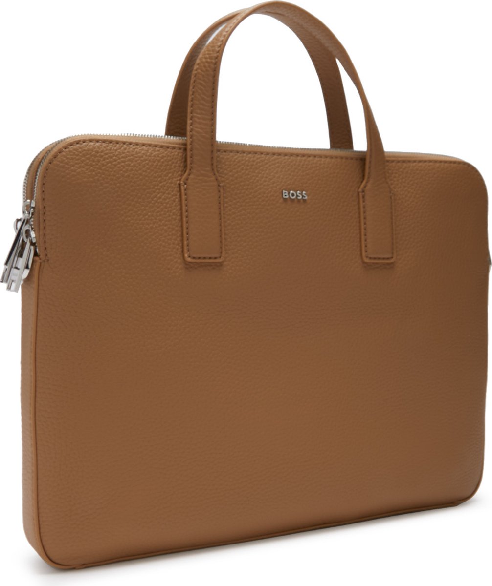 Hugo Boss BOSS Heren AktetasLaptoptas Leer - Bruin | bol.com