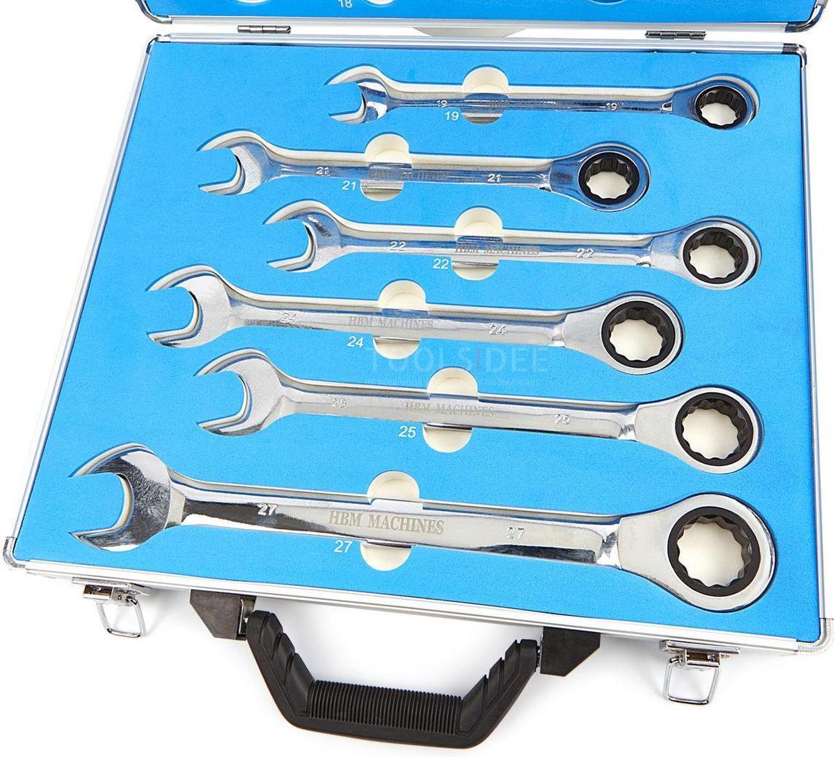 HBM 17 Delige Professionele Ring, Ratel, Steeksleutelset | bol.com