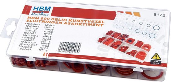HBM 600 Delig Kunstvezel sluitringen assortiment | bol