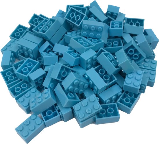 100 Bouwstenen 2x3 | Lichtblauw | Compatibel met Lego Classic | Keuze ...