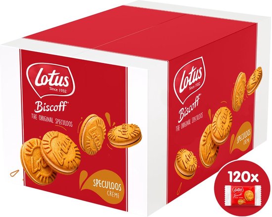 Lotus horeca koekjes - gevulde speculoos koekjes - 120 stuks - 1200g ...
