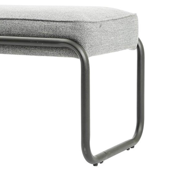 Lisomme bekleed bankje Stijn - Stof - B110 x H44 x D19 cm - Grijs | bol.com