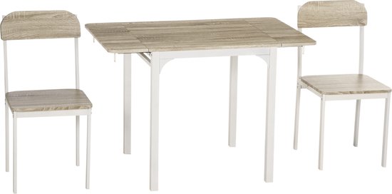 HOMCOM Eetkamerset met stalen frame 835-647 | bol
