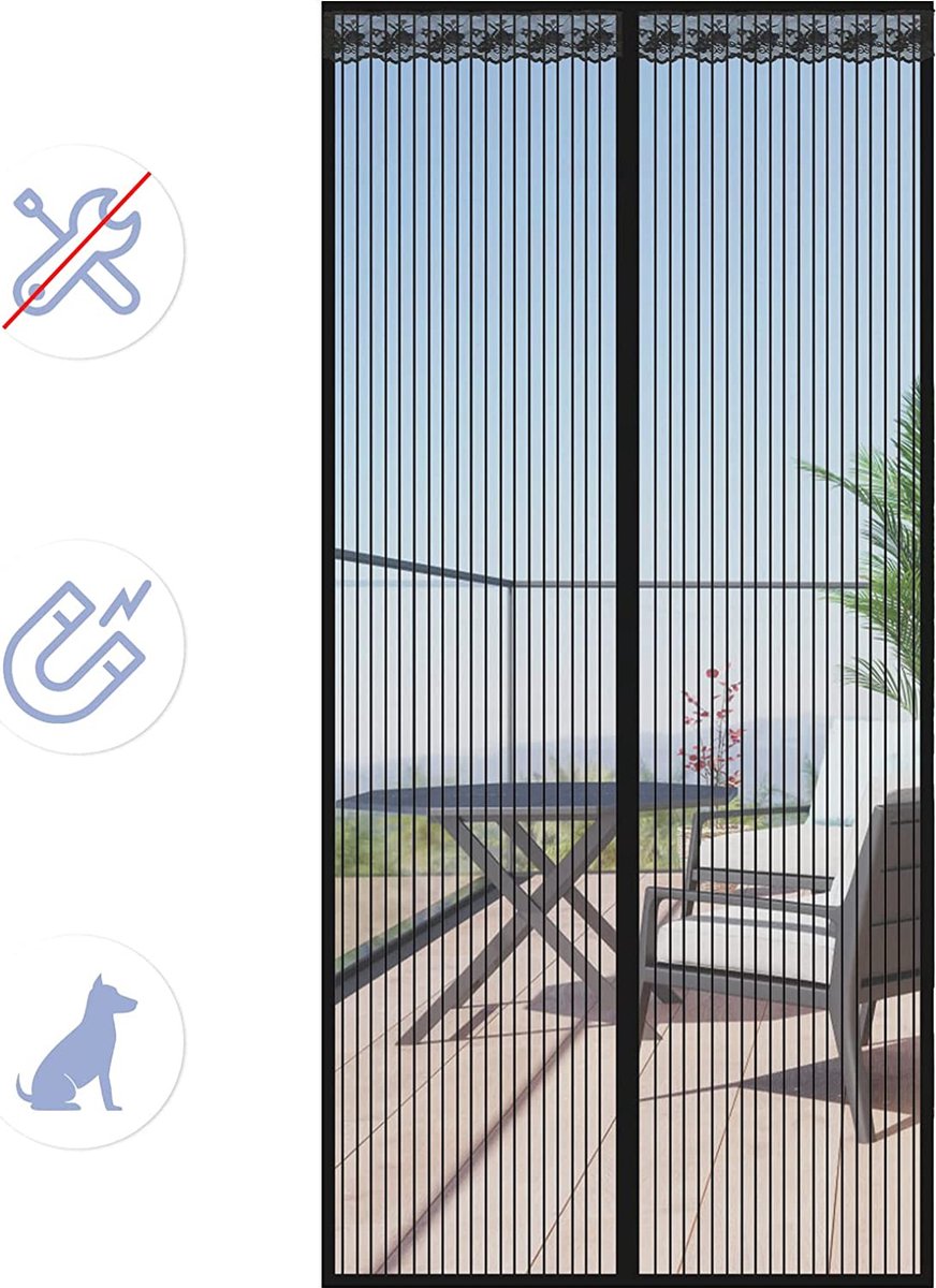 Luxerliving Premium Magnetisch Vliegengordijn 90x210cm Deurhor ...