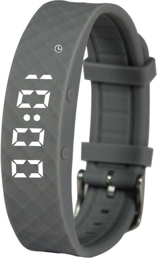 Kinder herinnerings-plashorloge met 15 alarmen en gespsluiting grijs ...