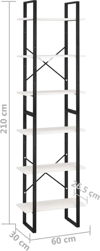 Furniture Limited - Opbergrek 60x30x210 cm massief grenenhout wit | bol.com