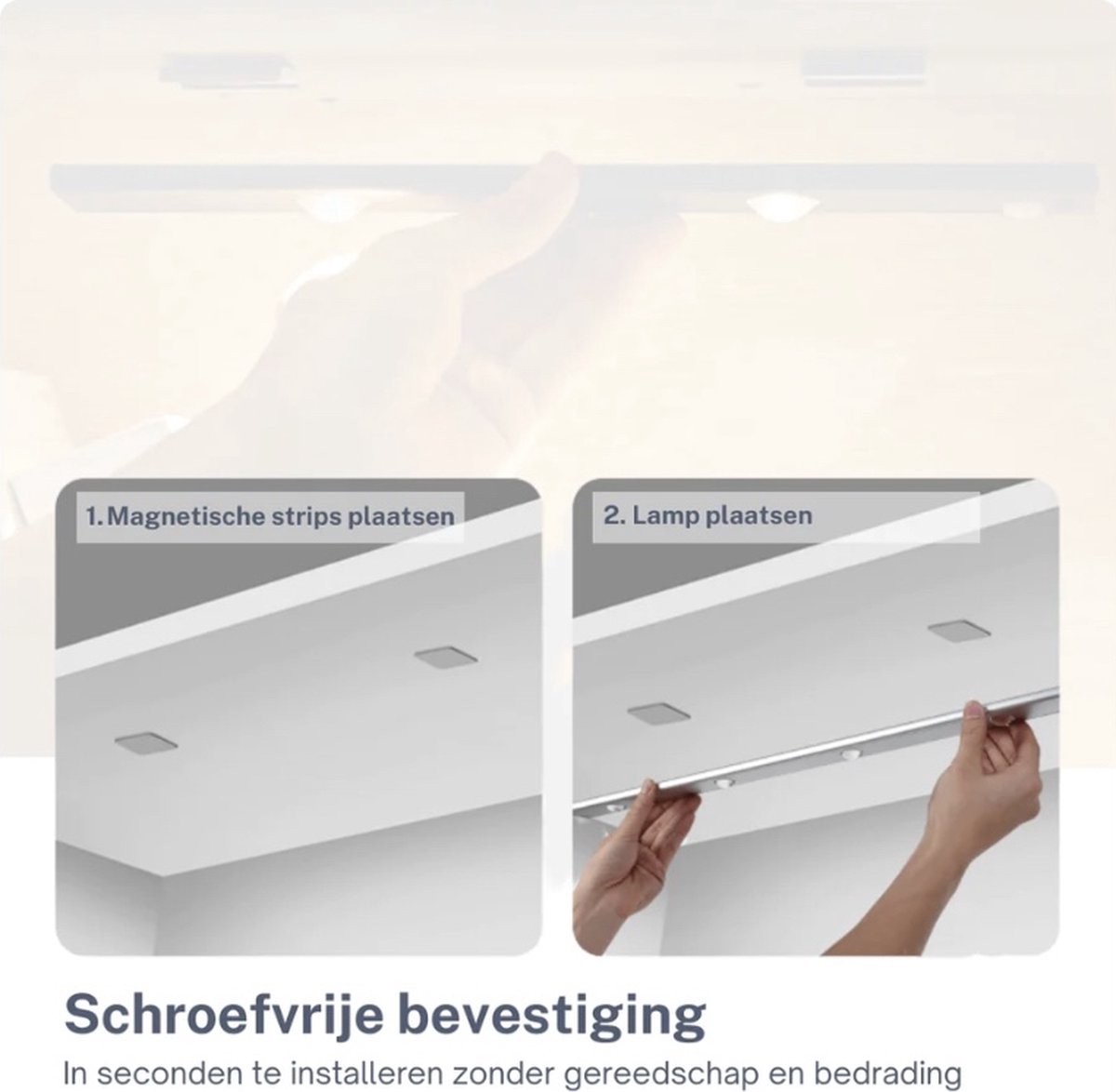 LED lamp 20 cm 1 lichtpunt - bewegingssensor en lichtsensor | Draadloos ...