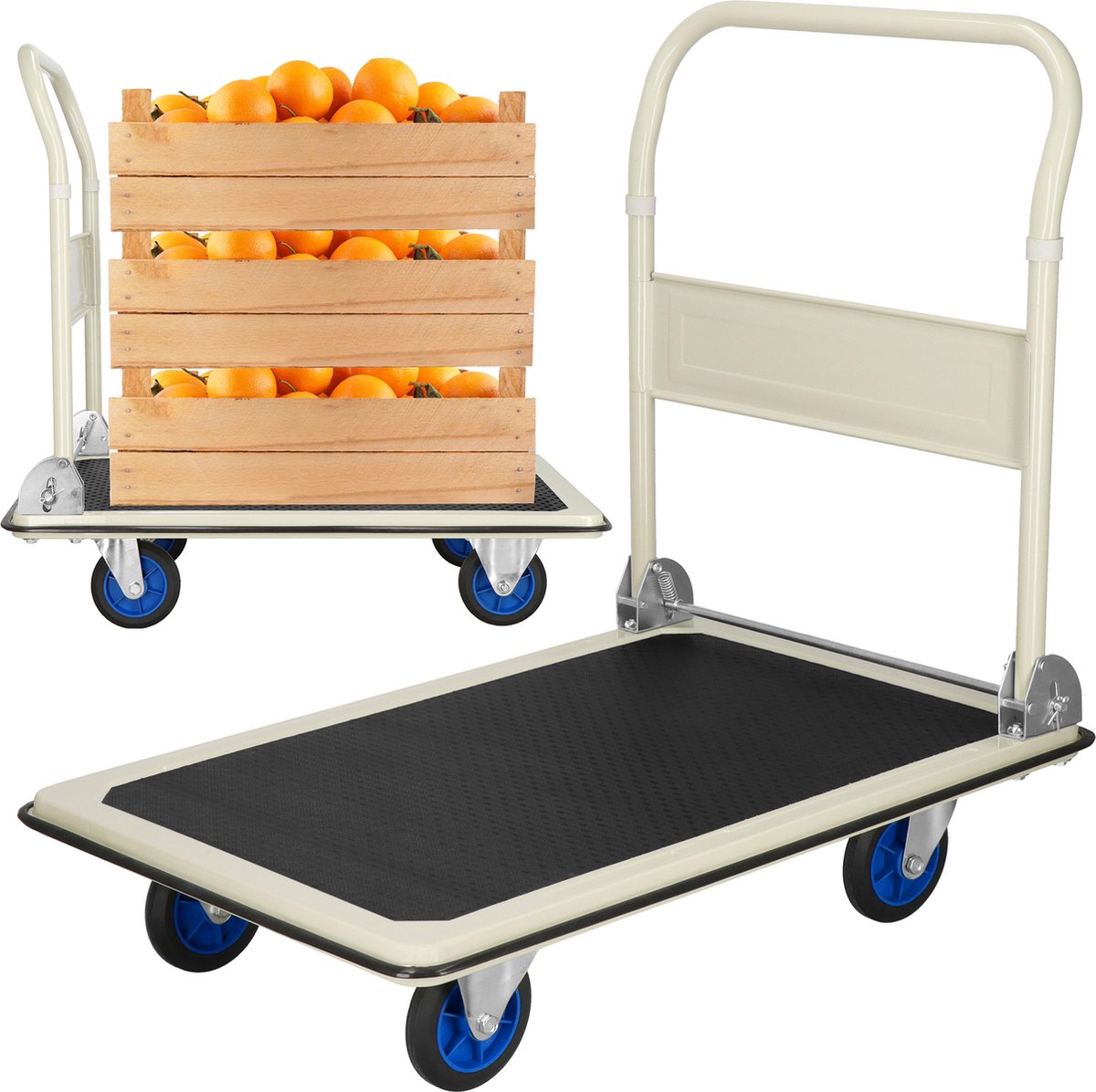 Springos Transportwagen - Plateauwagen - Platformwagen - 90 x 60 x 85 ...