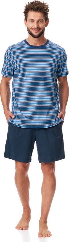 Key Katoenen Pyjama Heren Volwassenen | Korte Mouw Korte Broek ...