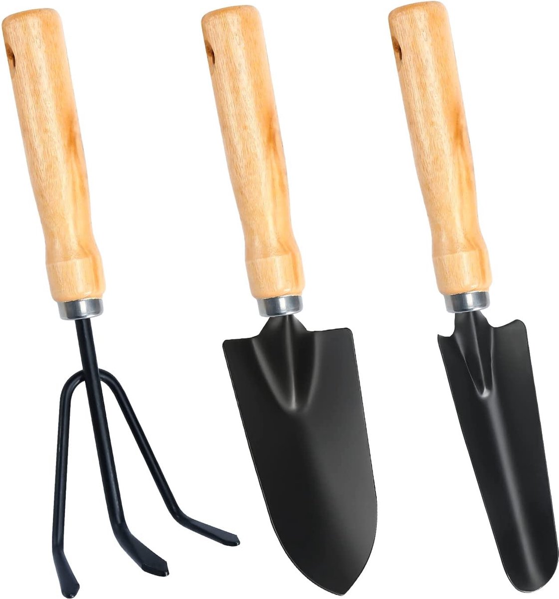 Tuinschep, 3-delige roestvrijstalen tuingereedschapsset ...