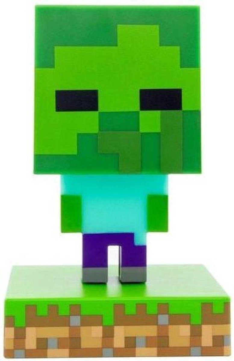 Paladone Minecraft Nachtlamp - Zombie - Icon Light - 3D Lamp | bol