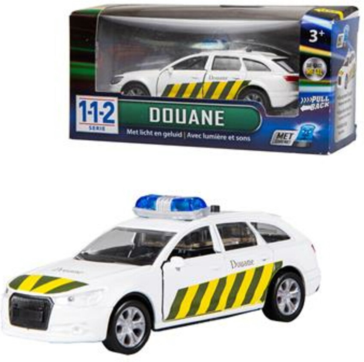 City 112 Douane Auto 1:43 met Licht en Geluid | bol