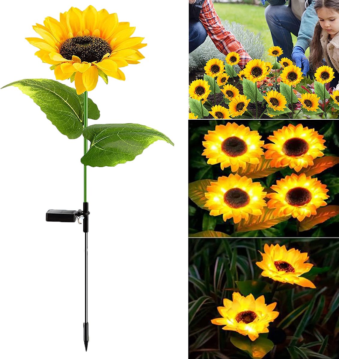 Rosebay - Zonnebloem Solar Tuinverlichting Zonne Energie - Solar Tuinverlichting... | bol.com