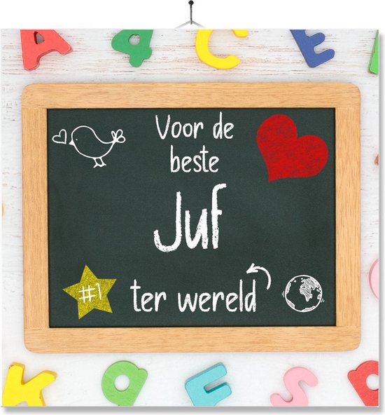 Tegel Met Opdruk | Verjaardag kado | Toilet WC | Voor de beste juf ter ...