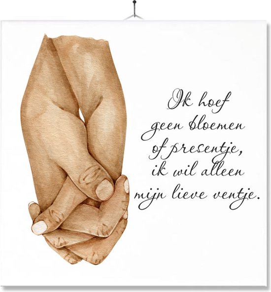 Tegel Met Opdruk | Liefde | Partner | Valentijn | Kado | Ik wil alleen ...