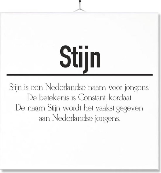 Tegel Met Opdruk | Betekenis | Kado | Cadeau | Met Naam - Stijn | bol.com Tegel Met Opdruk | Betekenis | Kado | Cadeau | Met Naam - Stijn | bol.com
