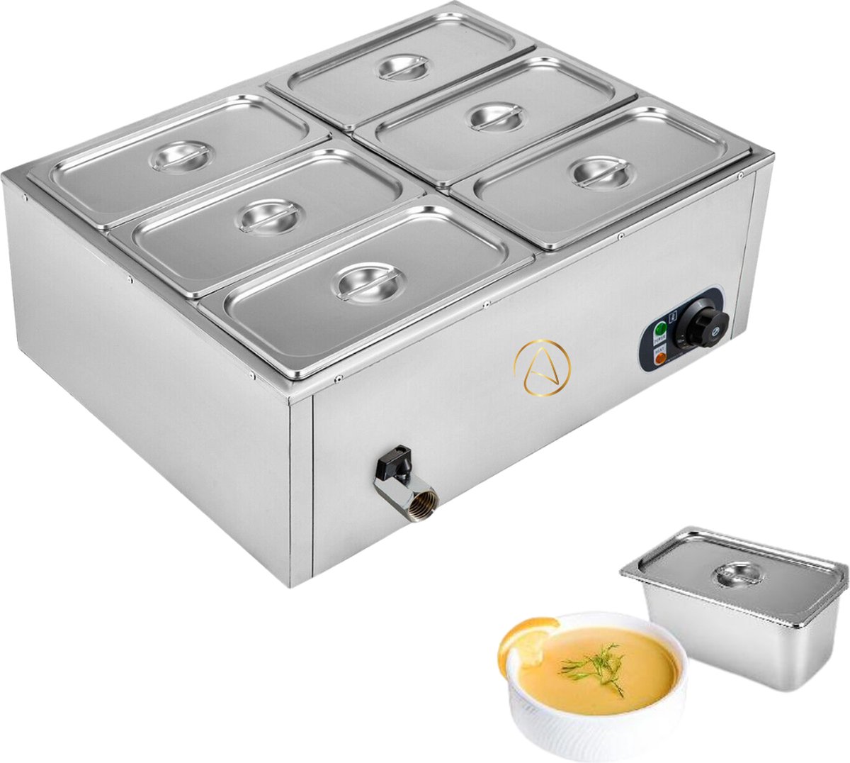 Arvona Elektrische Buffetwarmer - Warmhoudplaat - Buffetserveerder - 6 ...