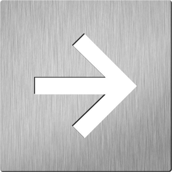 Didheya Pictogram vierkant pijl horizontaal inox | bol.com