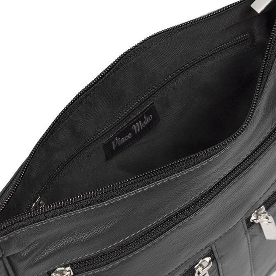 Piace Molto Leren Schoudertas Zwart | bol.com