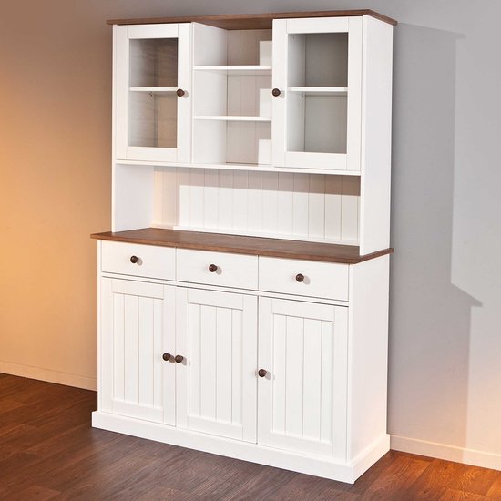 Interlink SAS Westerland - Buffetkast - Wit - Hout/Metaal/Glas | bol