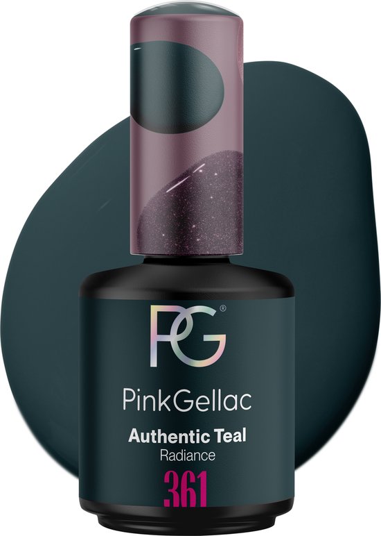 Pink Gellac Gellak - 361 Authentic Teal 15ml - Donkerblauwe Gel Nagellak - Gellac -... | bol
