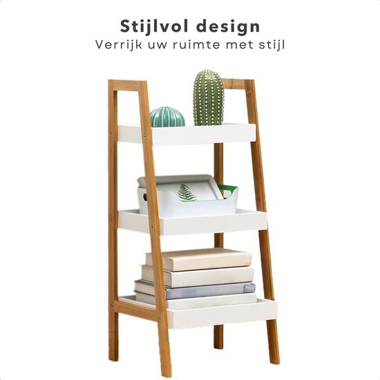 Cheqo® Moderne Wandplank Met Opbergrek - Wandrek - Witte Planken - 75 ...