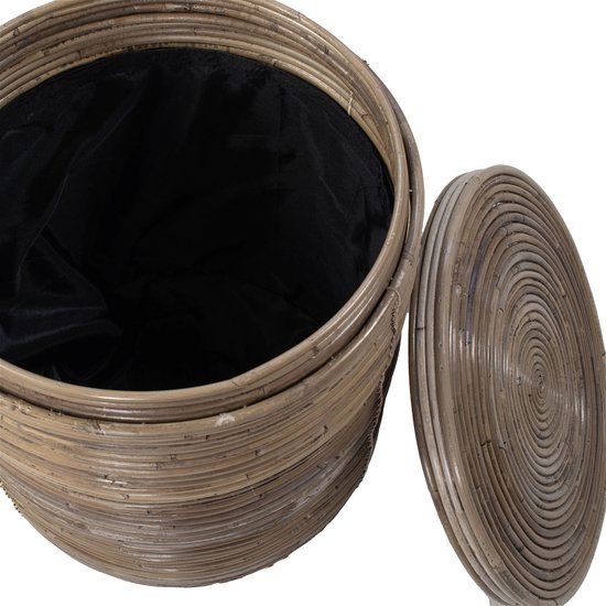 Wasmand Naturel - Rotan - Rond - Ø55cm - Extra Groot - Stripe - Het ...