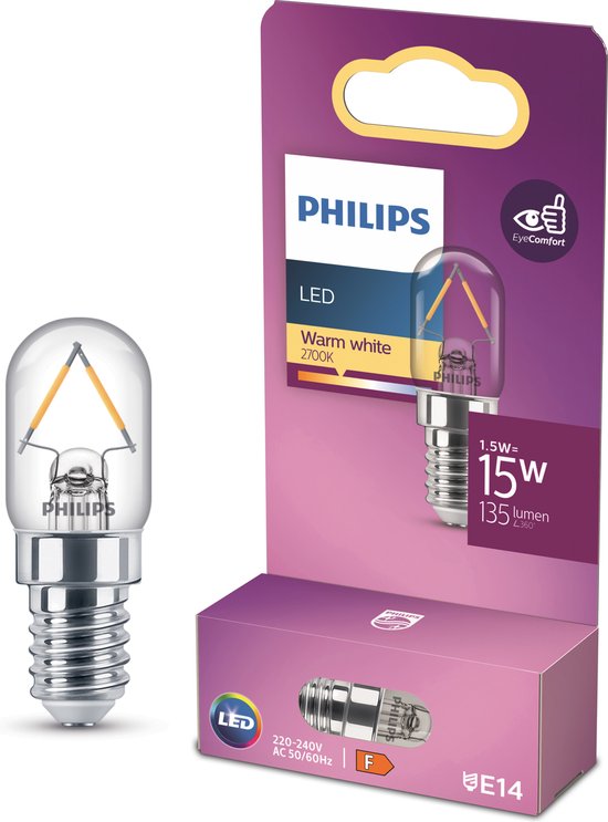 Philips LED - 15W - T20 lampvorm - E14 fitting - Warmwit licht | bol