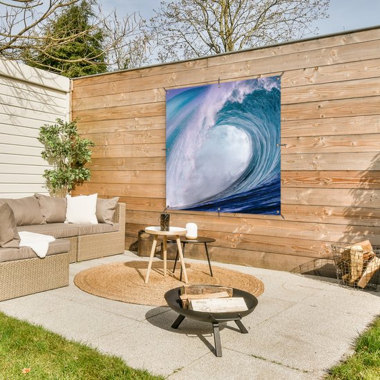 Tuindoek Zee - Hawaii - Golf - 100x100 cm | bol