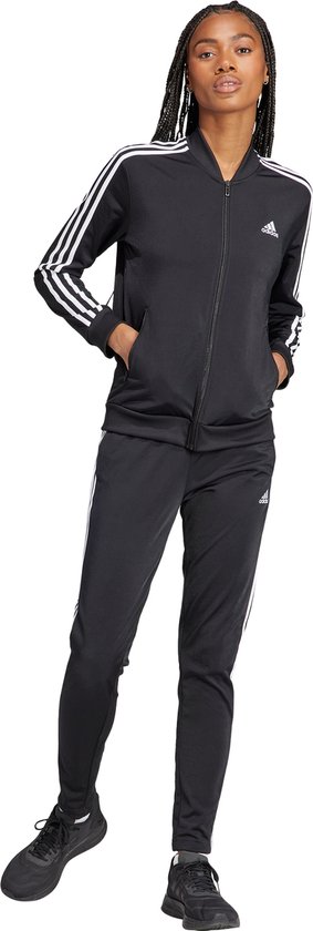 Adidas Sportswear Essentials 3 Stripes Trainingspak Dames Zwart S