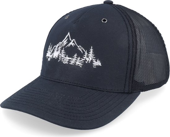 Hatstore- Nature Mountain Scenery Hawthorne Black Trucker - Wild Spirit ...