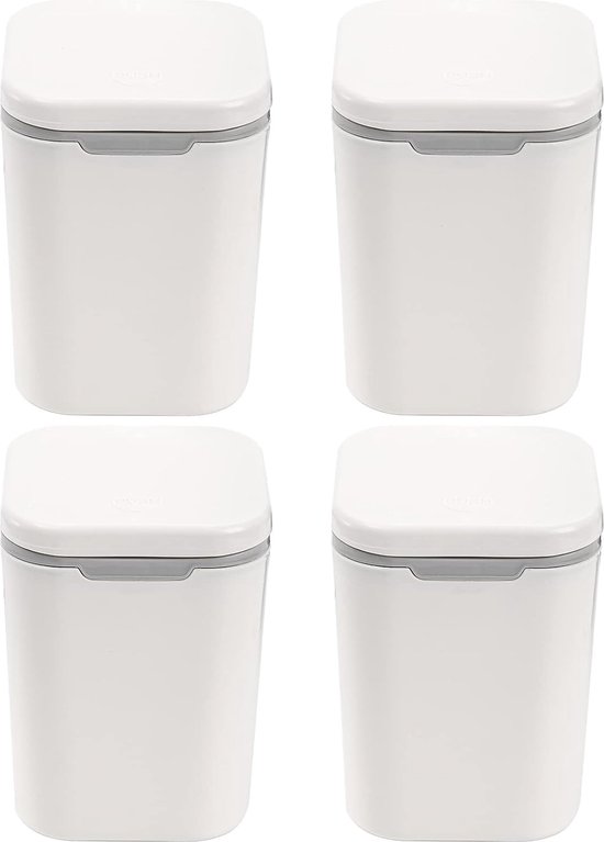 mini-prullenbak met deksel, 2L plastic pers kleine prullenbak voor ...