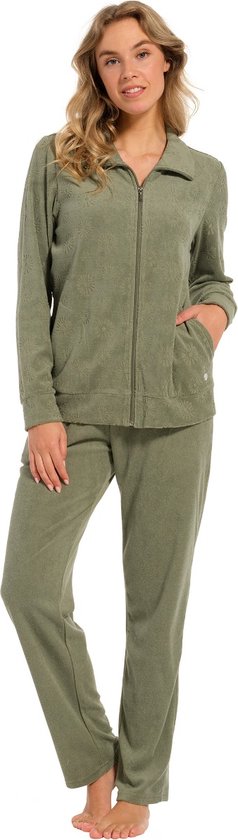 Rebelle Huispak Dames Fleece - Turquoise - Warm Vrouwen pyjama pak - 40 ...