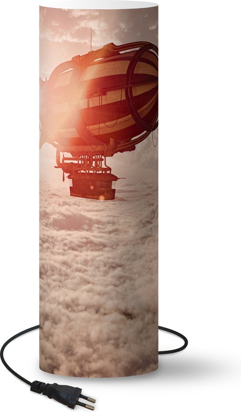 Lampe Zeppelin - Zeppelin au- dessus de la lampe nuage - 70 cm de haut ...