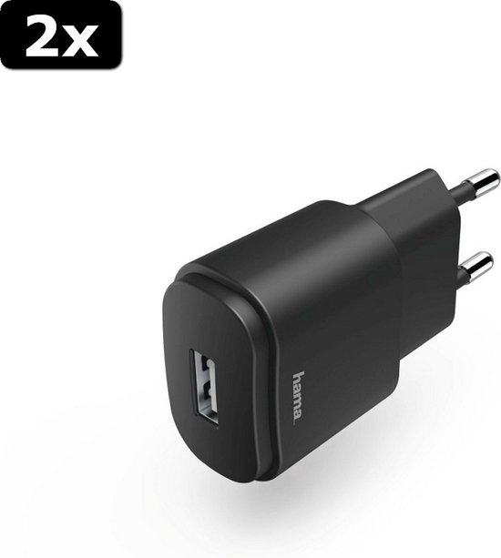2x Hama Oplader 1.2 A Zwart | bol.com