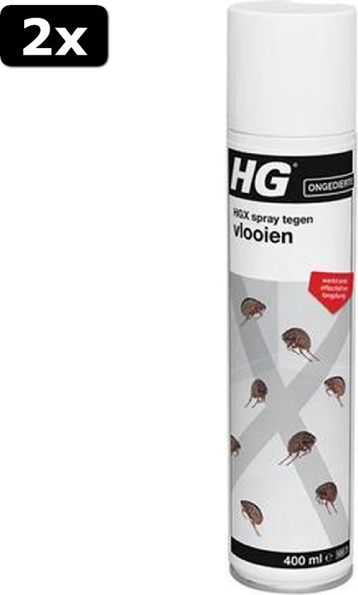 2x HGX spray tegen vlooien - 12911N - 400ml - snel en effectief ...