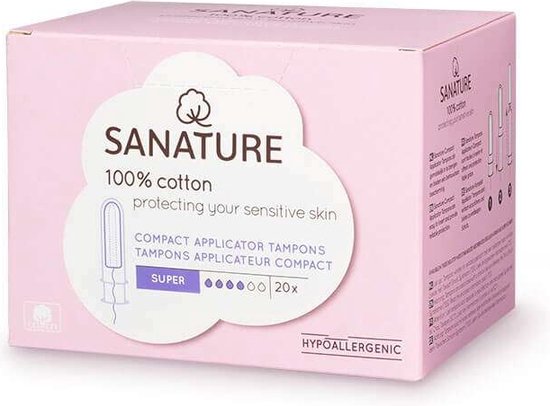 Sanature - Tampons Super - 100% katoen - 20 stuks | bol.com