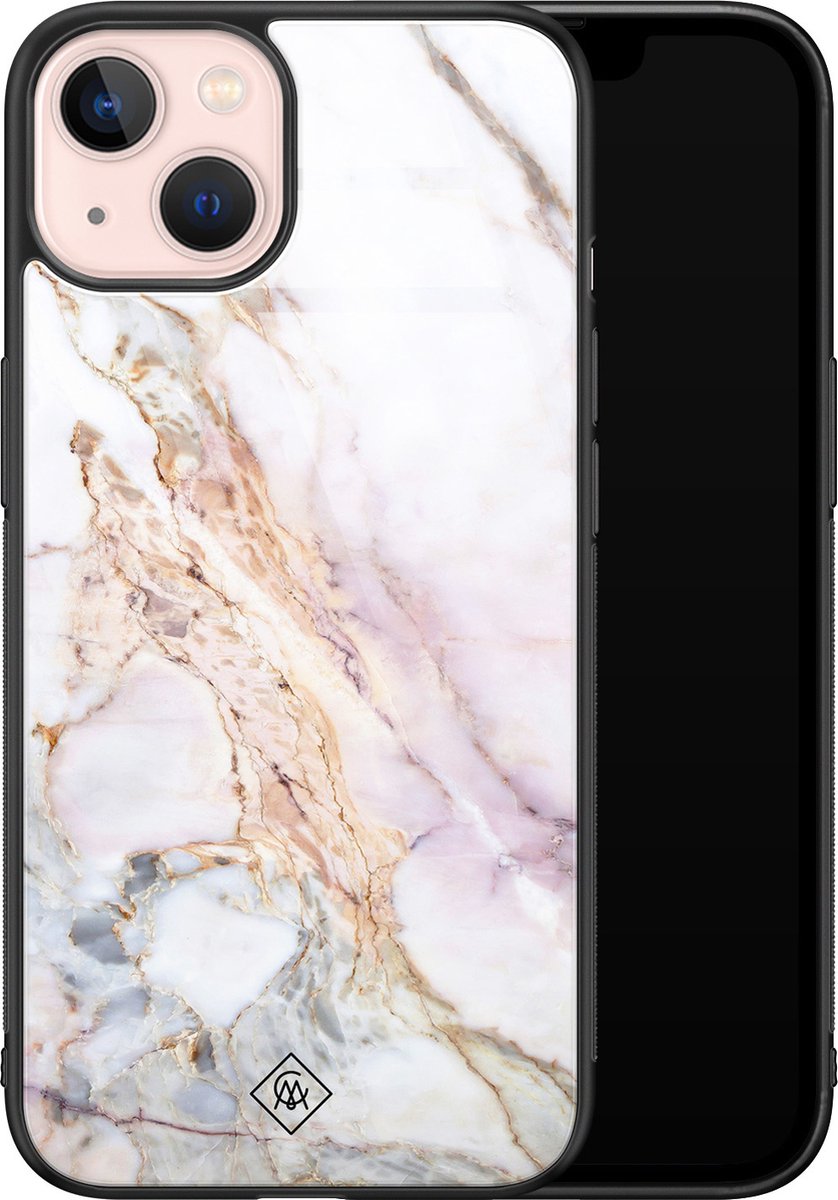 iPhone 13 verre - Marbre nacre - Multi - Coque arrière pour téléphone ...