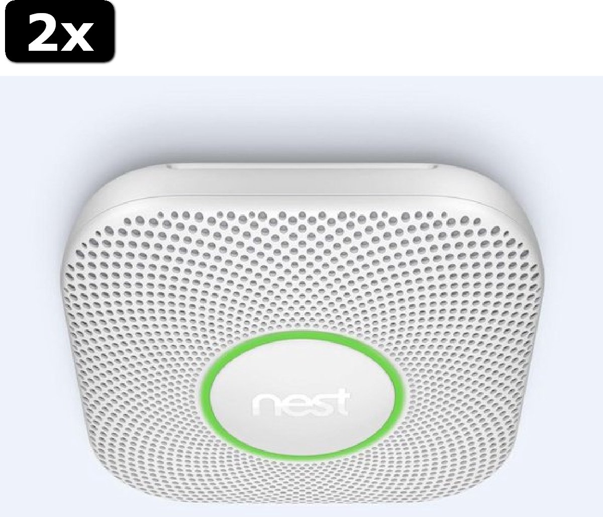 2x Google Nest Protect - Détecteur de fumée et de monoxyde de carbone intelligent -... | bol.com