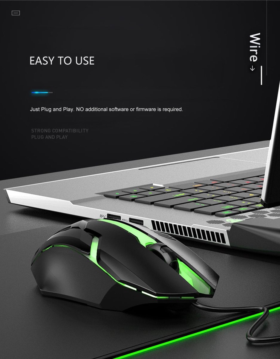 Bedrade Muis 1200 Dpi Led Usb Computer Muis Gamer Muizen - Game Muis ...