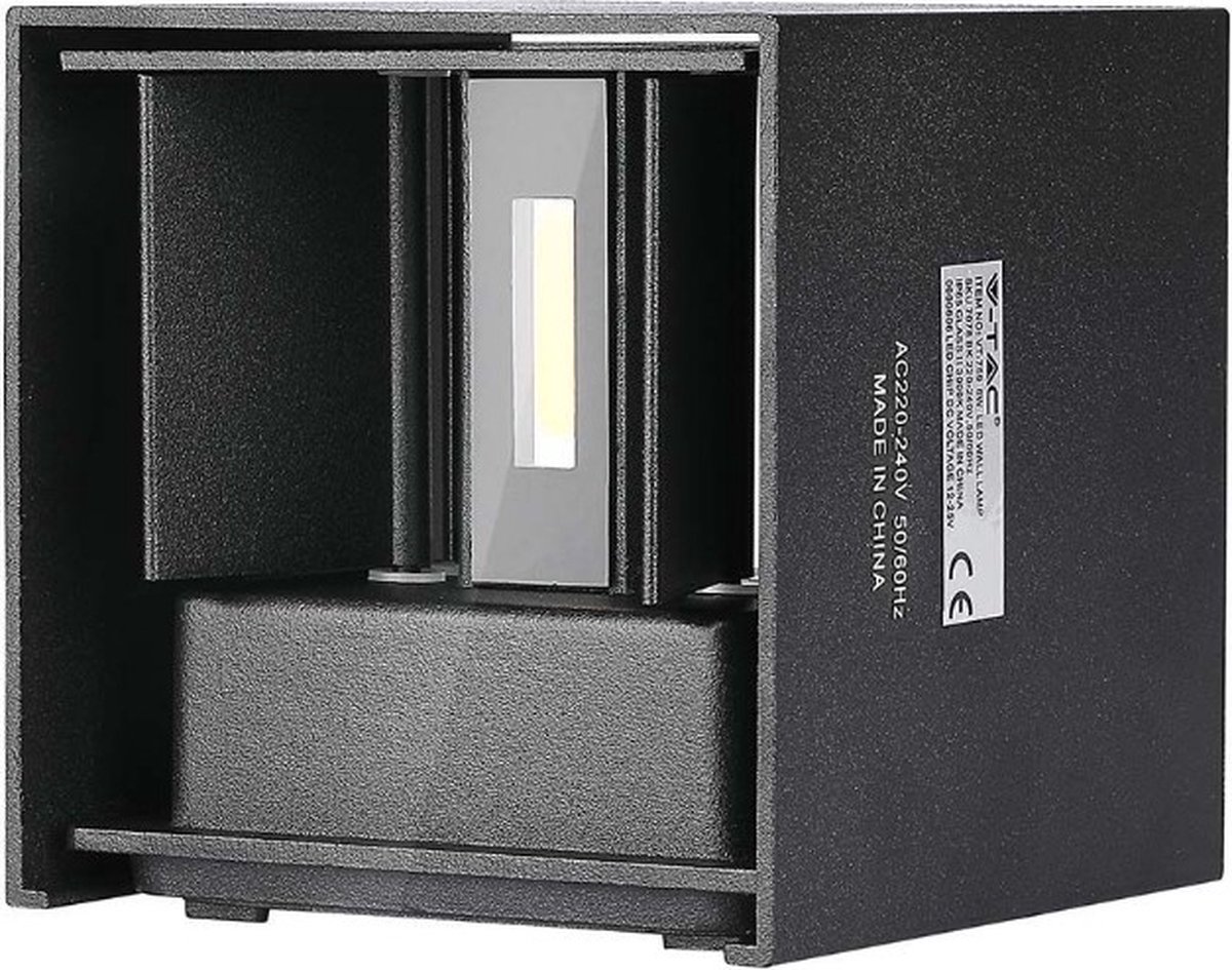 V-tac VT-759 LED Wandlamp - 5W - 3000K - 700 Lumen - Zwart | bol.com