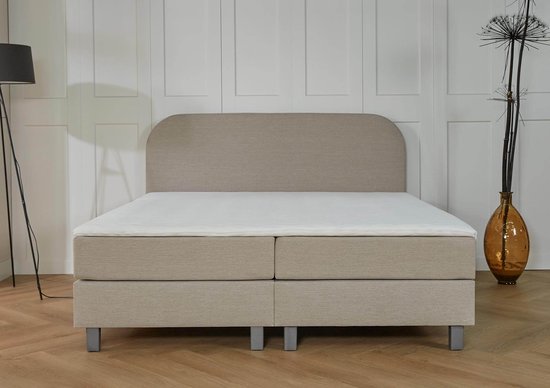 Boxspring Athene - 160x200 - Beige - met gratis topper! | bol
