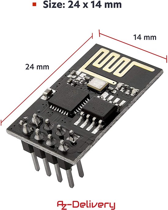 Azdelivery 5 X Esp8266 Esp 01s Wlan Wifi Module Compatibel Met Arduino En Raspberry Pi Bol